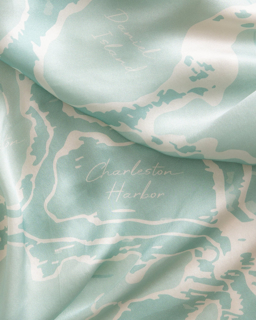 Women's Southern Tide x Swells - Aerial Map Scarf | Southern Tide
