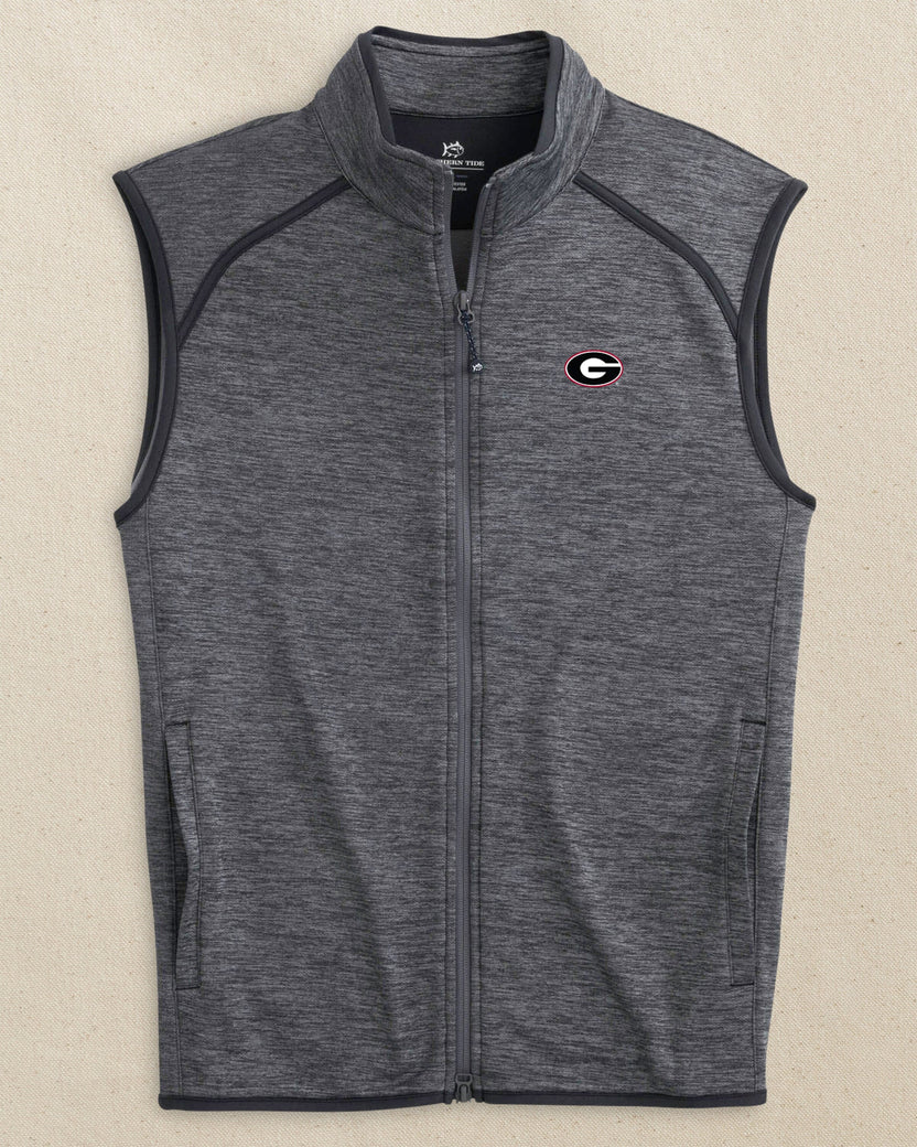 Men's Georgia Bulldogs Oval G Baybrook Heather Vest | Southern Tide